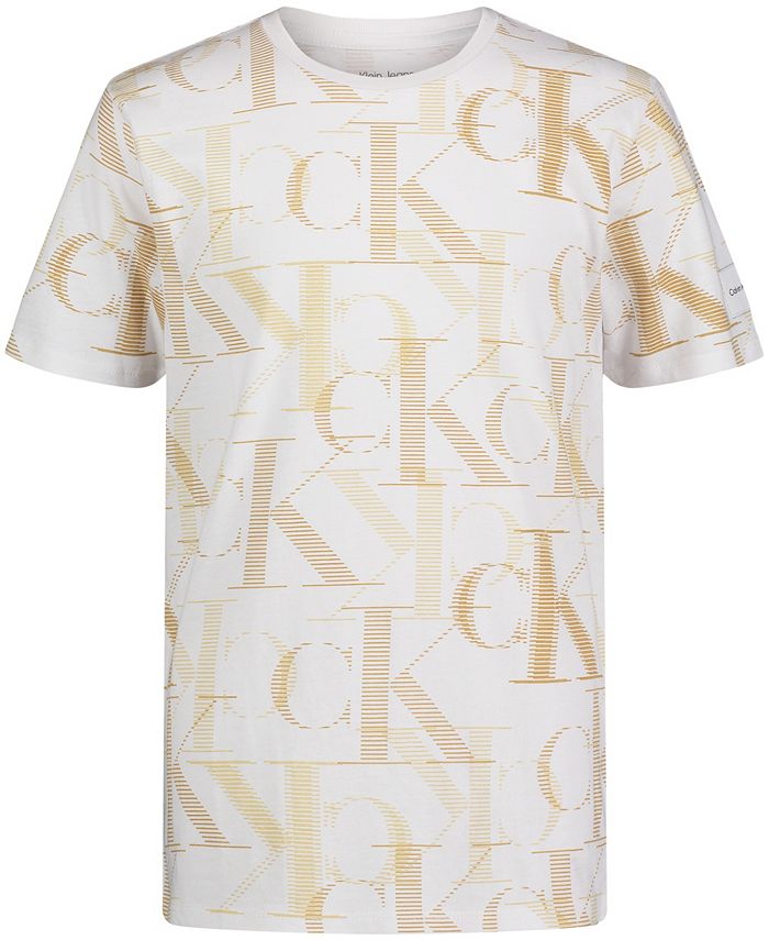 Calvin Klein Big Boys CK Static Print Short Sleeve T-shirt - Macy's