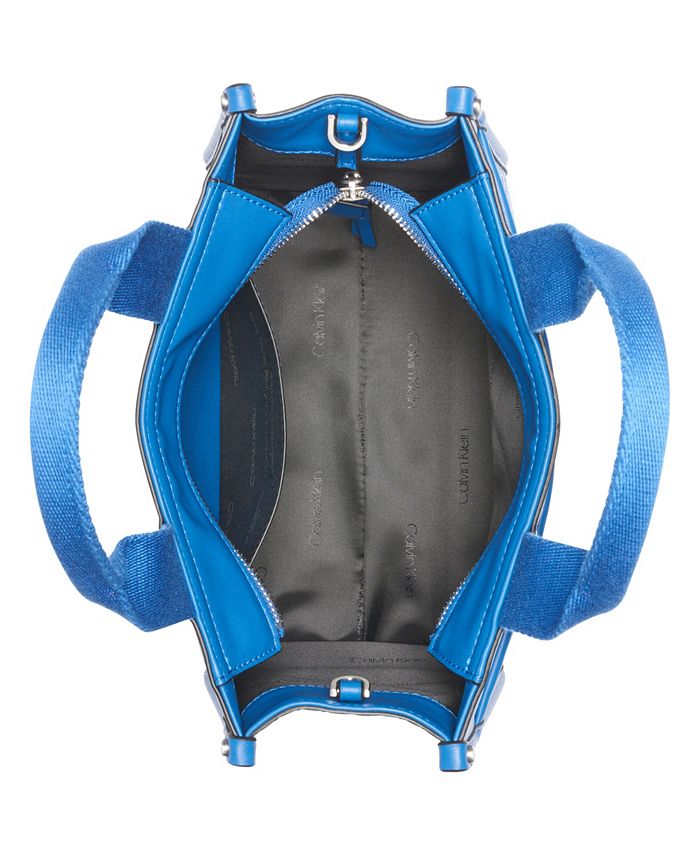 Calvin Klein Elements Signature Embossed Top Zipper Convertible Satchel ...