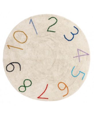 nuLoom Discovery Arely Numbers Washable Kids 4' x 4' Round Area Rug ...