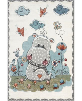 nuLoom Teedle Board Edine Whimsical Hippo Kids 3' x 5' Area Rug - Macy's