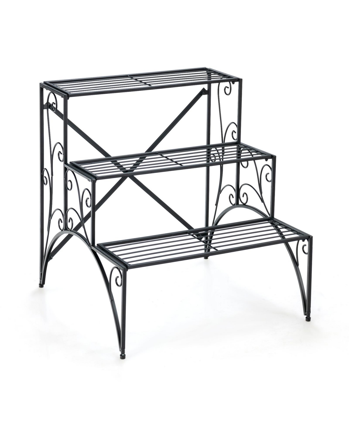 Click here for 3 Tier Stair Style Metal Plant Stand Garden Shelf... prices