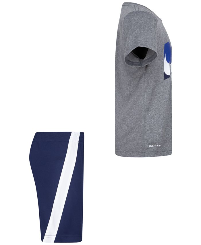 Nike Little Boys Tri-Color T-shirt and Shorts Set - Macy's