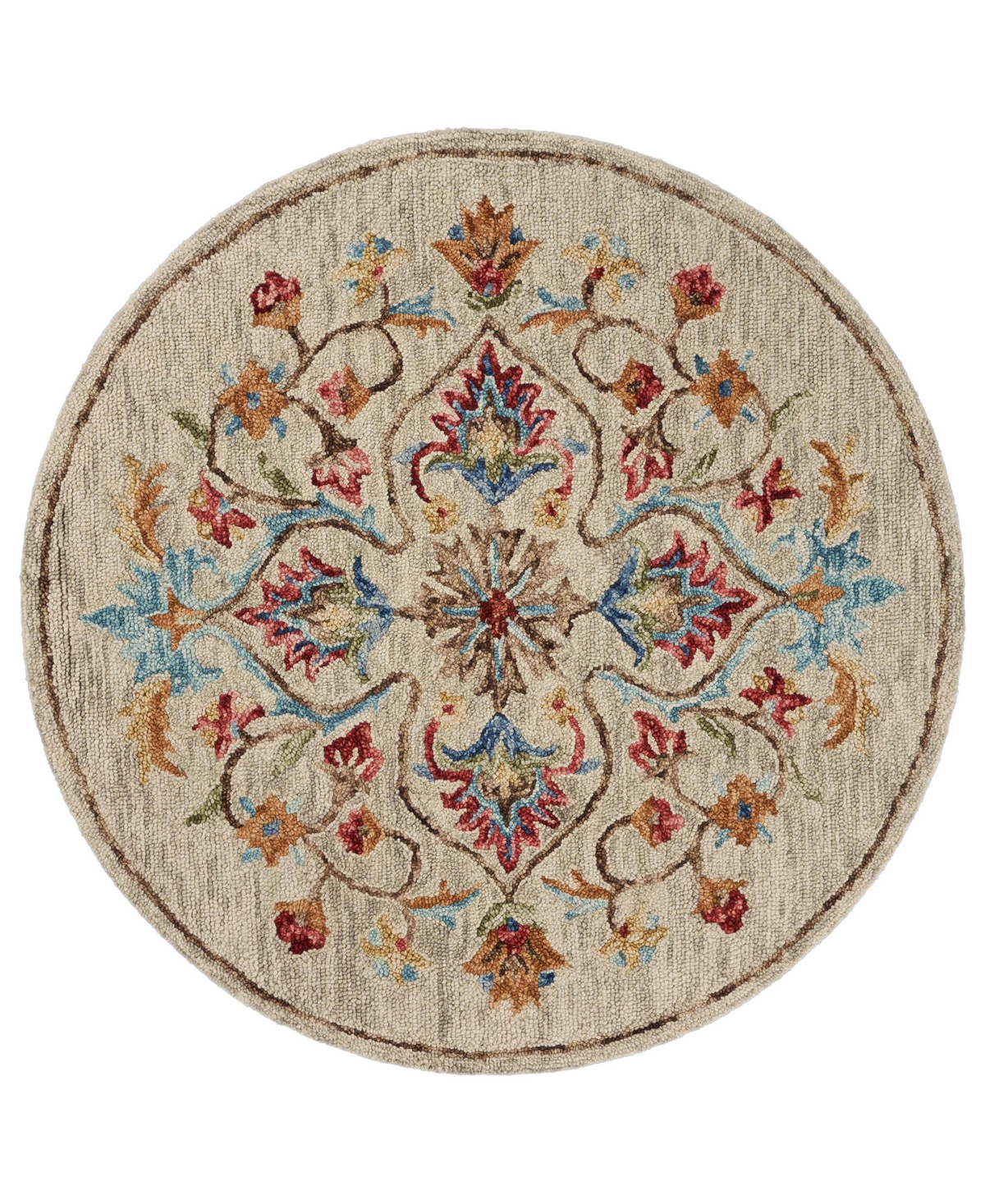 Click here for Lr Home Sweet Sinuo-102 6 x 6 Round Area Rug - Bei... prices