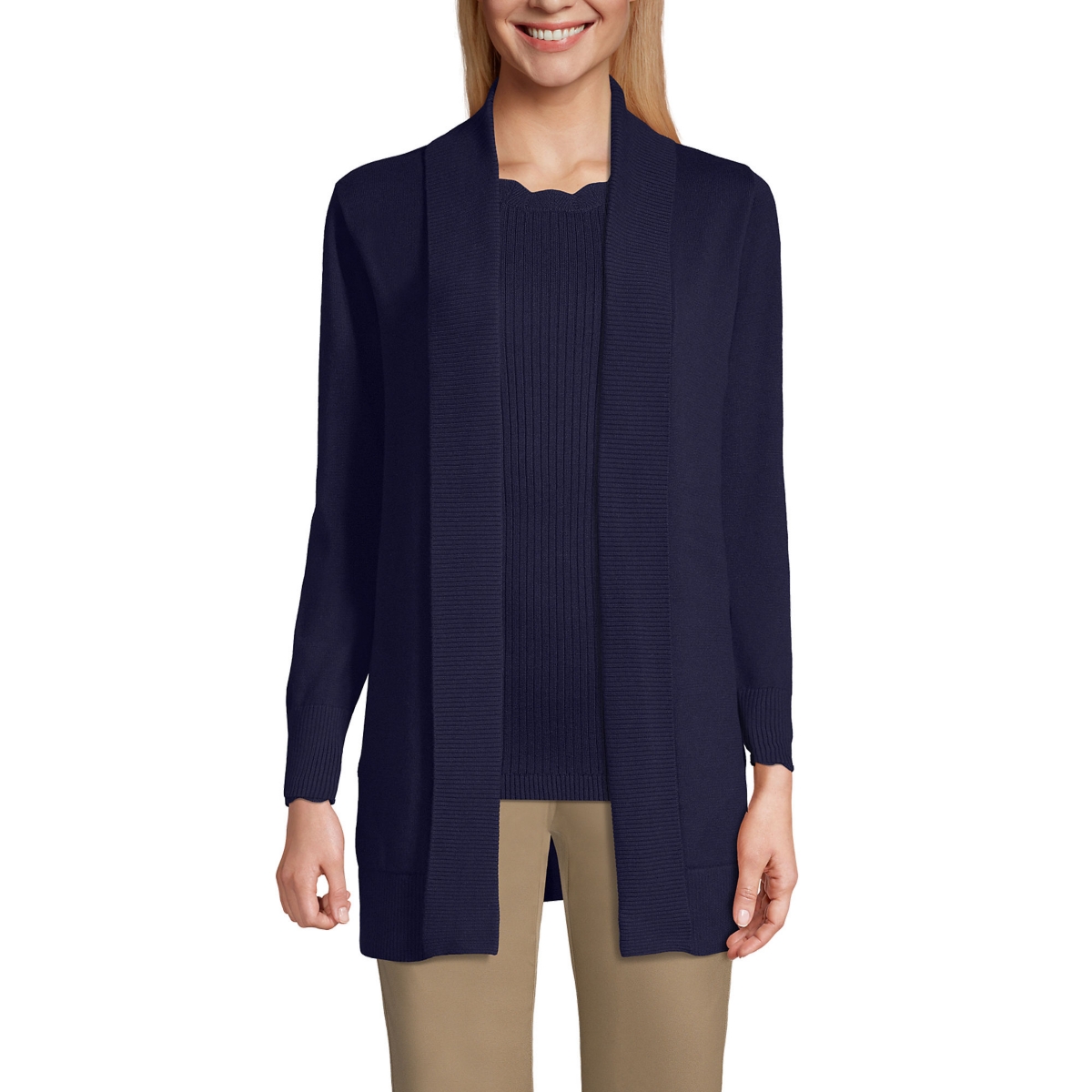 Click here for Lands End Womens Cotton Modal Shawl Collar Cardiga... prices