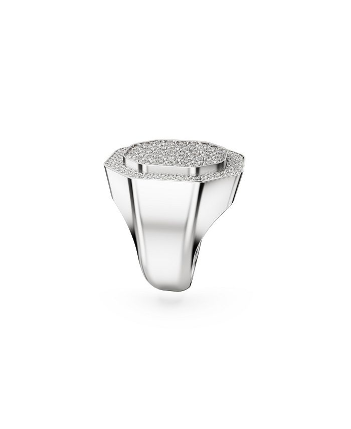 Swarovski Crystal Octagon Shaped White Dextera Cocktail Ring - Macy's