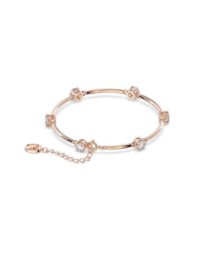 Swarovski Crystal Constella Bracelet Round Cut White Rose Gold-Tone ...