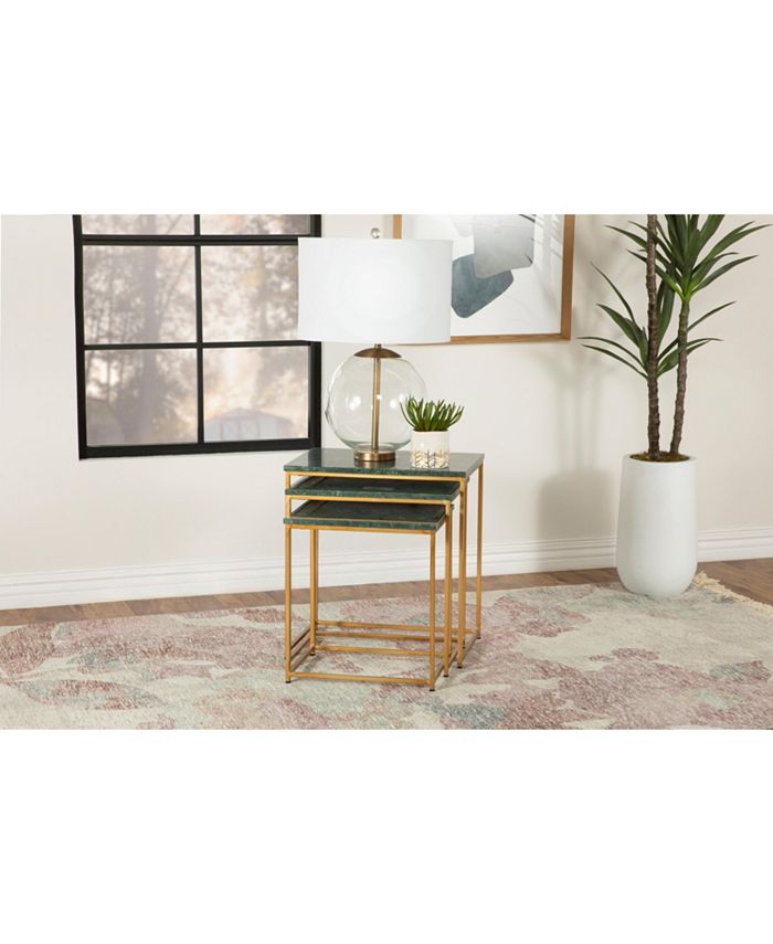Coaster Home Furnishings 3 Piece Marble Top Nesting Table - Macy's