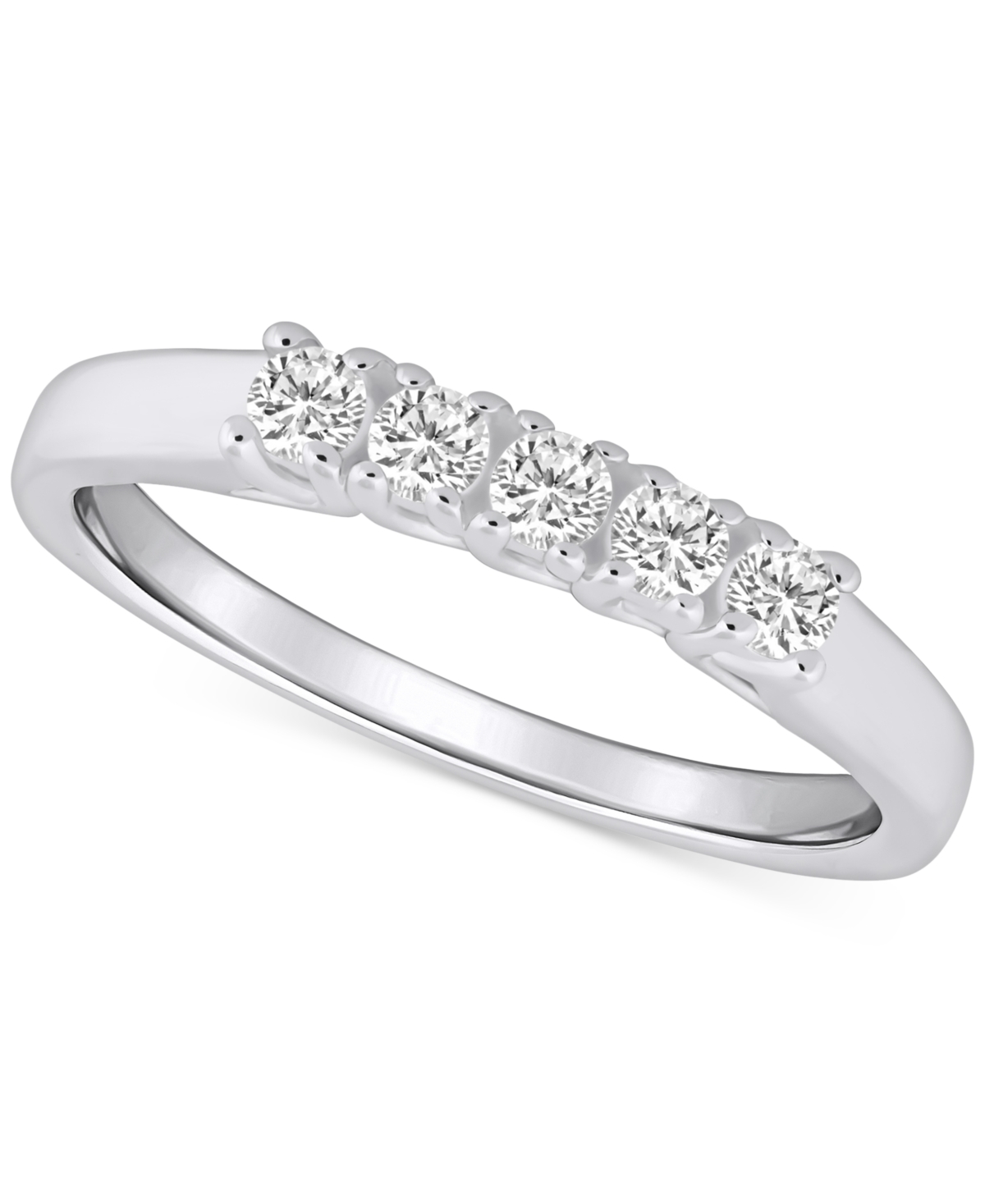 Click here for Diamond Five Stone Wedding Band (1/4 ct. t.w.) in... prices