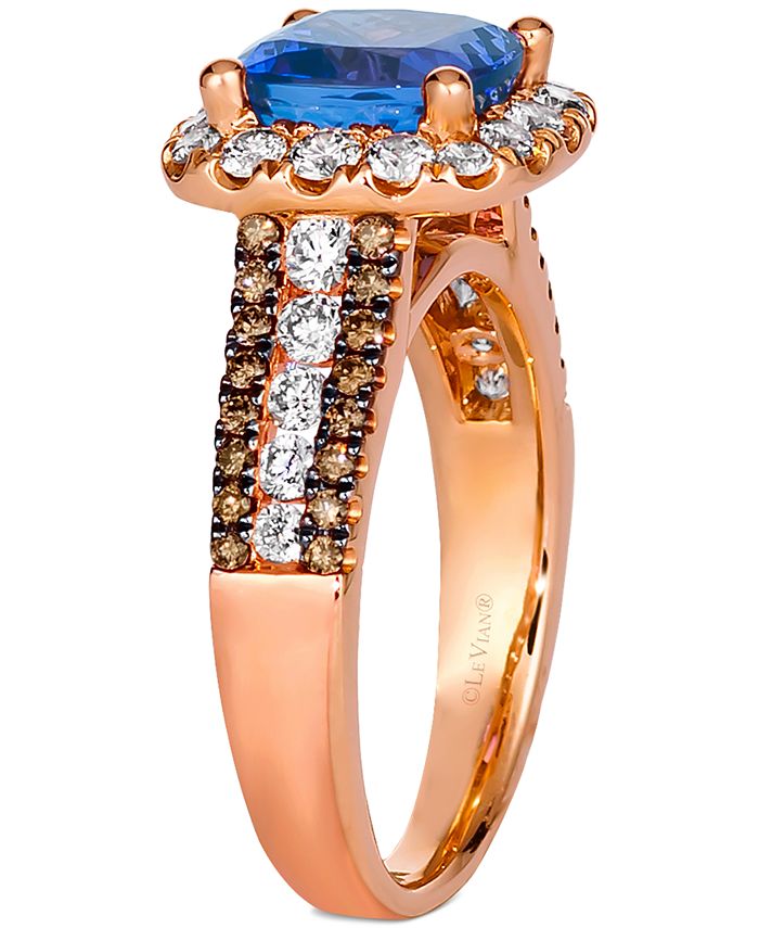 Le Vian Blueberry Tanzanite (2 ct. t.w.) & Diamond (1 ct. t.w.) Halo ...