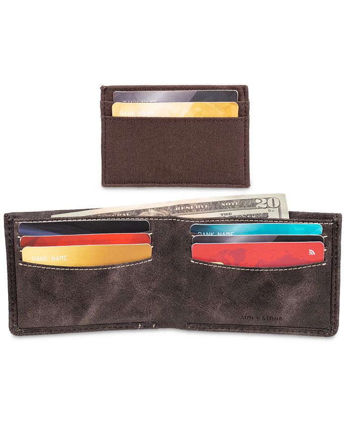 Sun + Stone Men's Rugged Slim-Fold Wallet, Created for Macy's - Macy's