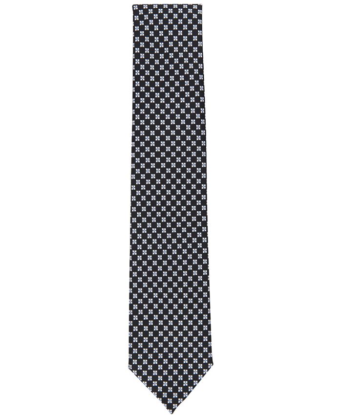 Club Room Men's Cerro Checker Tie, Created for Macy's - Macy's