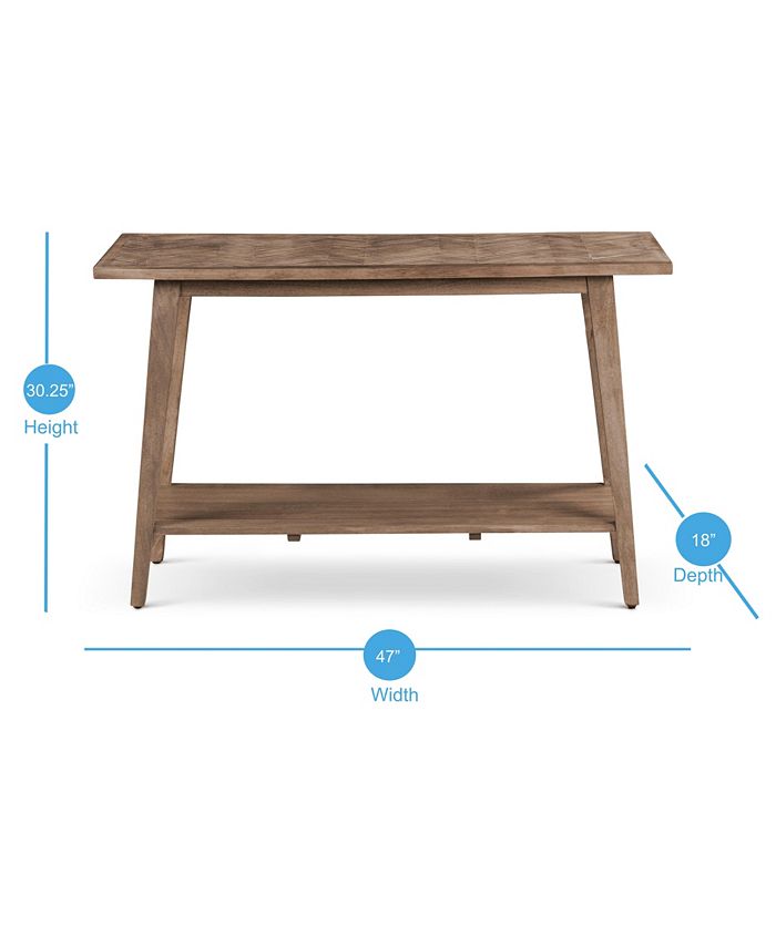 Furniture Steve Silver Milani 47" Solid Mango Rectangular Sofa Table - Macy's