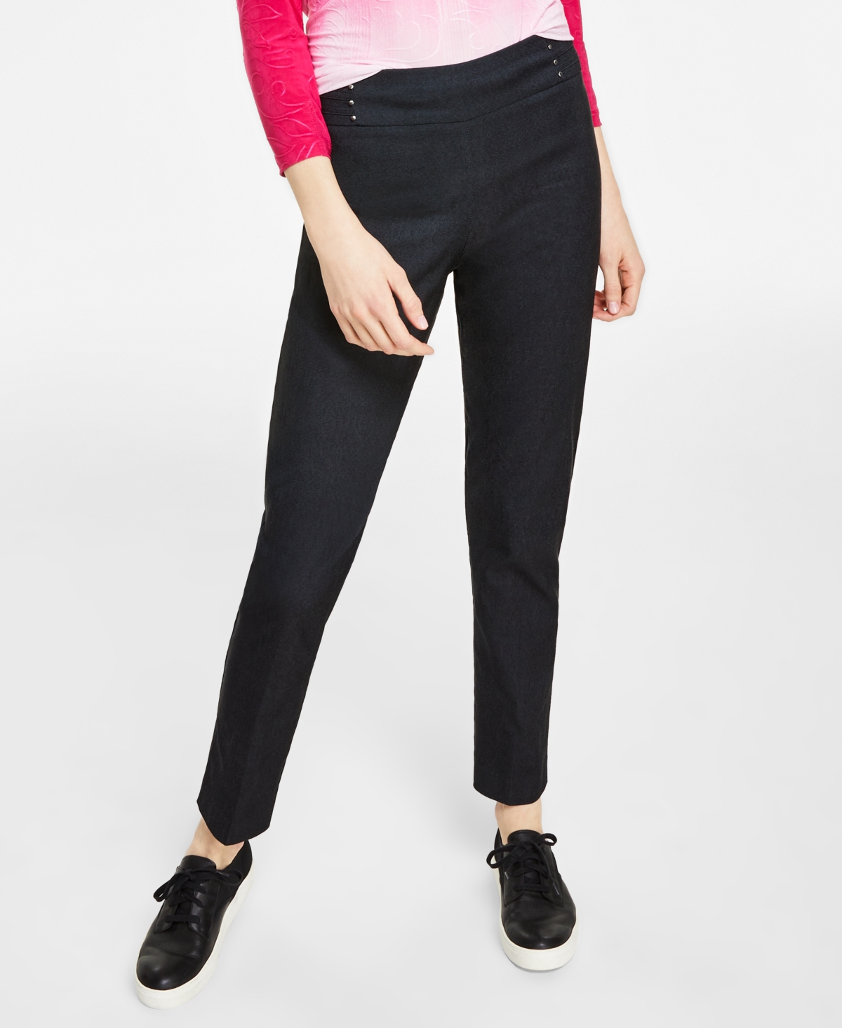 Jm Collection Studded Pull-on Tummy Control Pants, Regular And Short ...