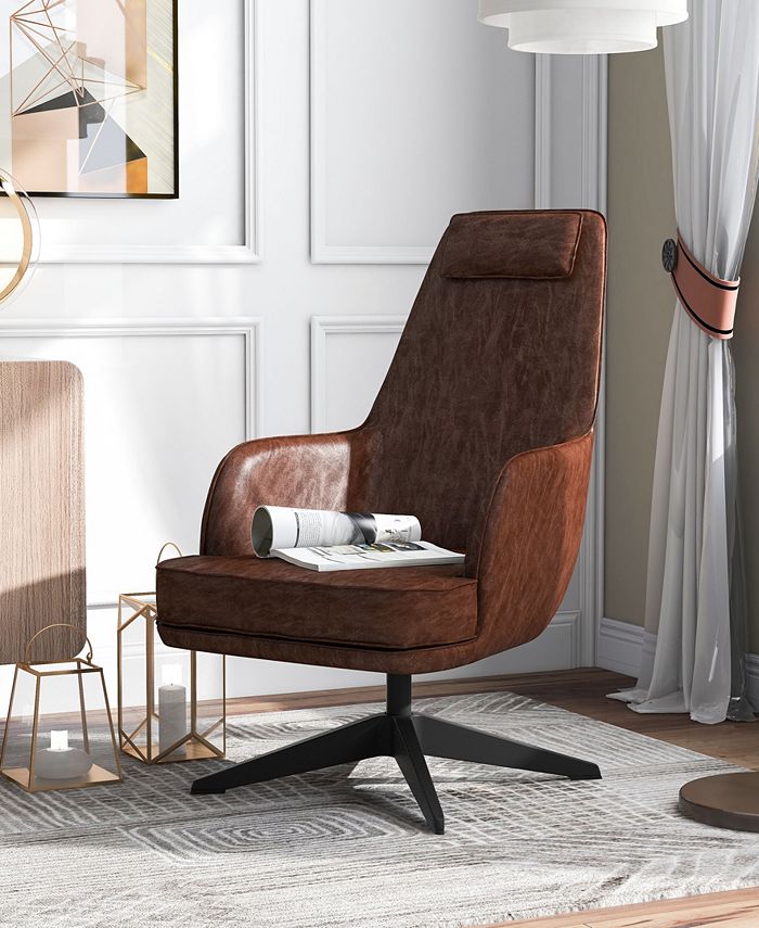 Furniture of America Jamison 41" Swivel Accent Chair - Macy's