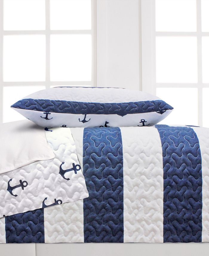 Elise and James Home Hallie Nautical Reversible 3-Piece Quilt Set, King ...