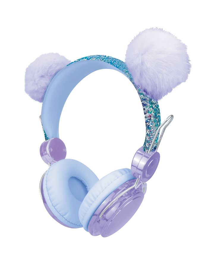 SimplyTech Pom Pom Glitter Headphone with Mic for Kids - Macy's