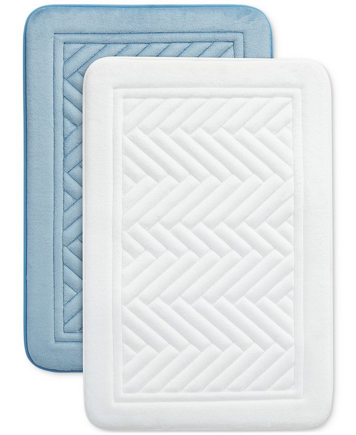 Seventh Studio Memory Foam Zig Zag Bath Rug, 20" x 30" - Macy's