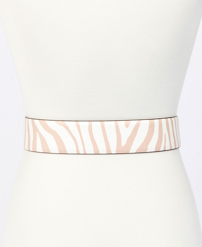 Michael Kors Women's Reversible Zebra-Print Belt - Macy's