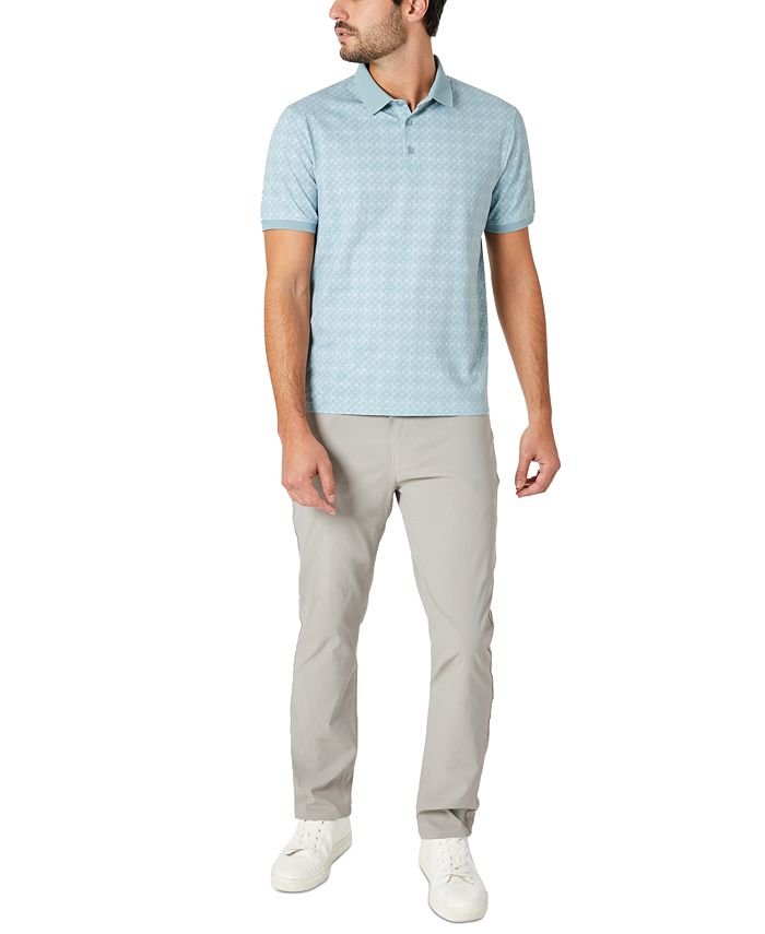 Kenneth Cole Men's Printed Button Placket Polo Shirt - Macy's