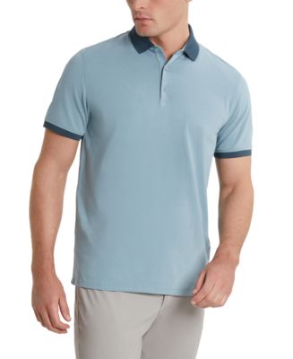 Kenneth Cole Men's Solid Button Placket Polo Shirt - Macy's