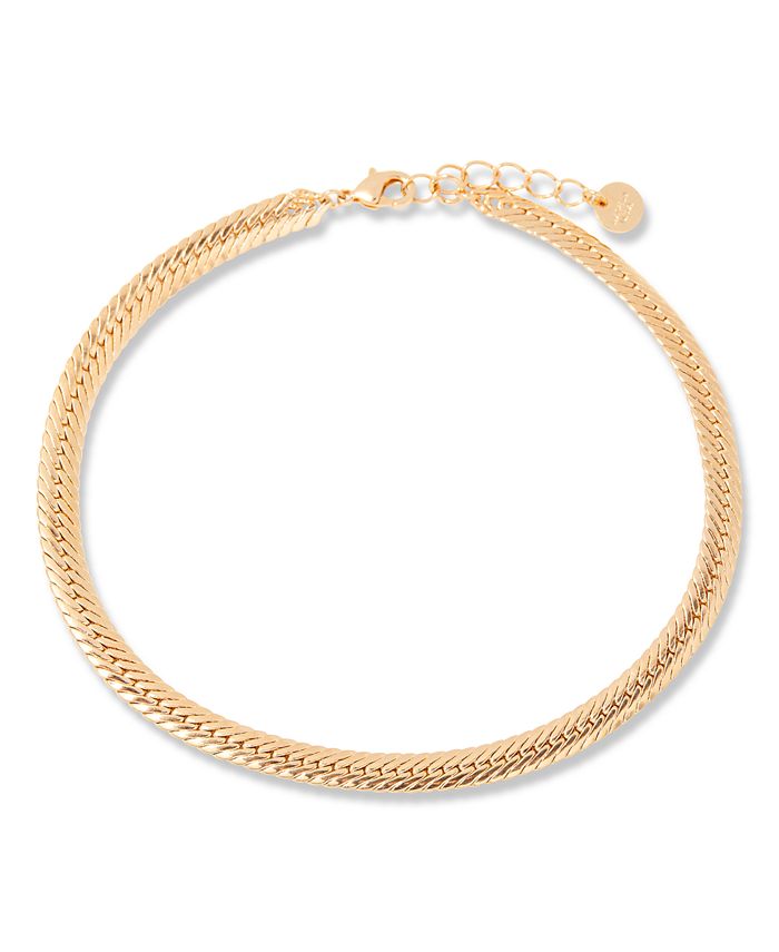 brook & york 14K Gold-Plated Wells Chain Anklet - Macy's