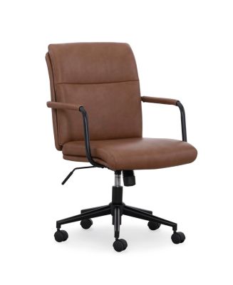 Sawyer Cognac Metal Arm Task Chair - Macy's