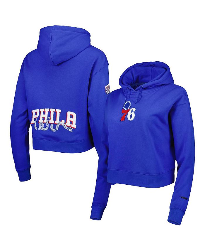 Pro Standard Women's Royal Philadelphia 76Ers Classic Fleece Cropped ...
