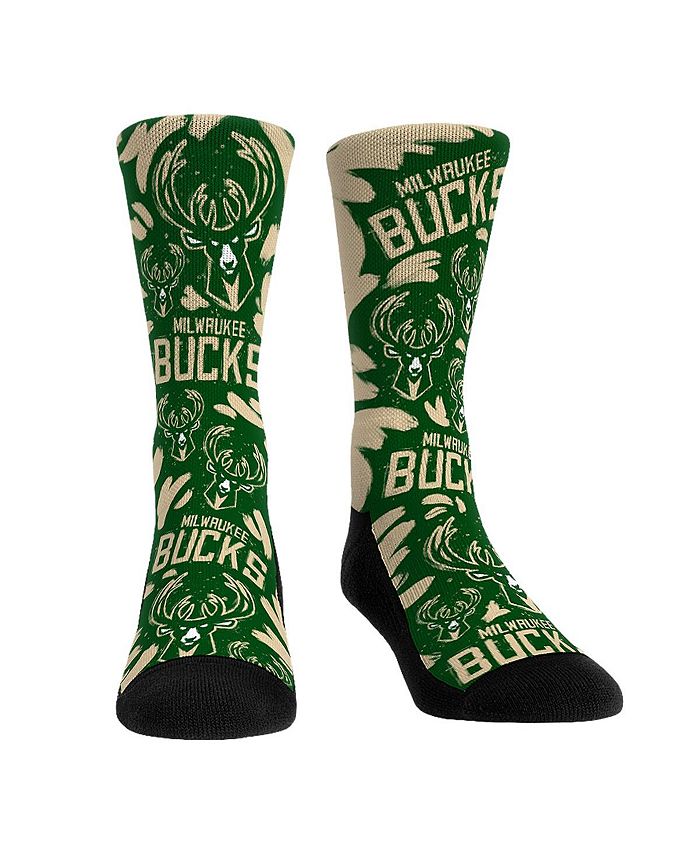 Rock 'Em Men's and Women's Socks Milwaukee Bucks Allover Logo and Paint ...