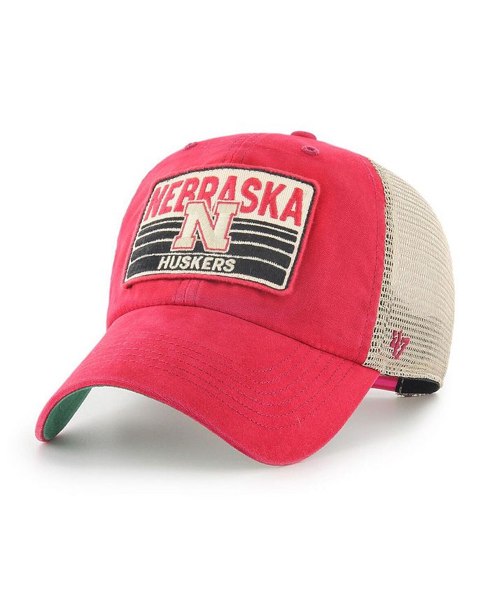 '47 Brand Men's Scarlet, Natural Nebraska Cornhuskers Four Stroke Clean ...