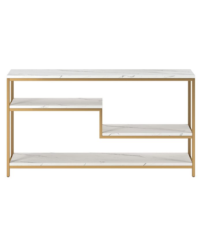 Hudson & Canal Mathis 55" Wide Metal Rectangular Console Table - Macy's