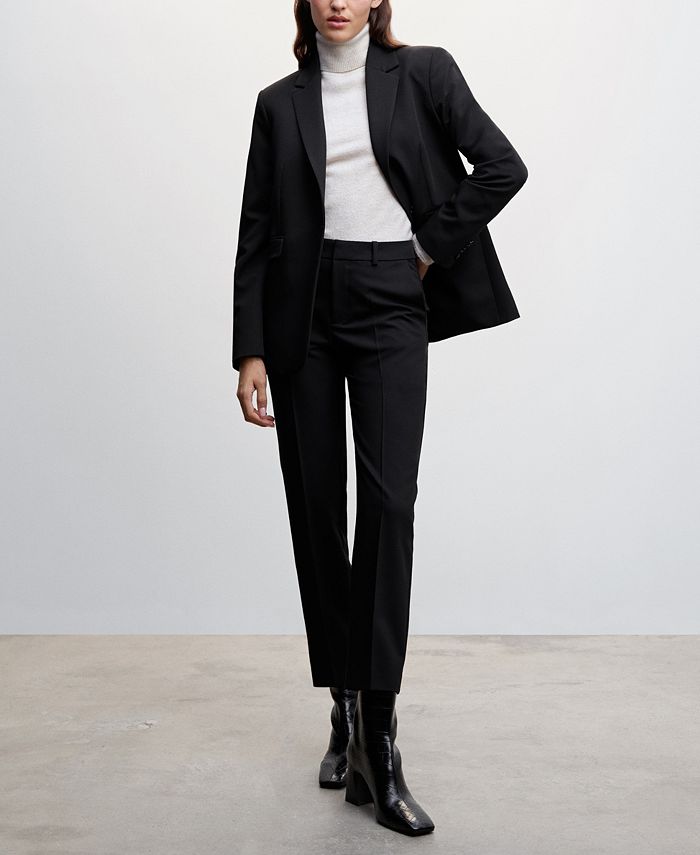 MANGO Women's Fitted Suit Blazer - Macy's