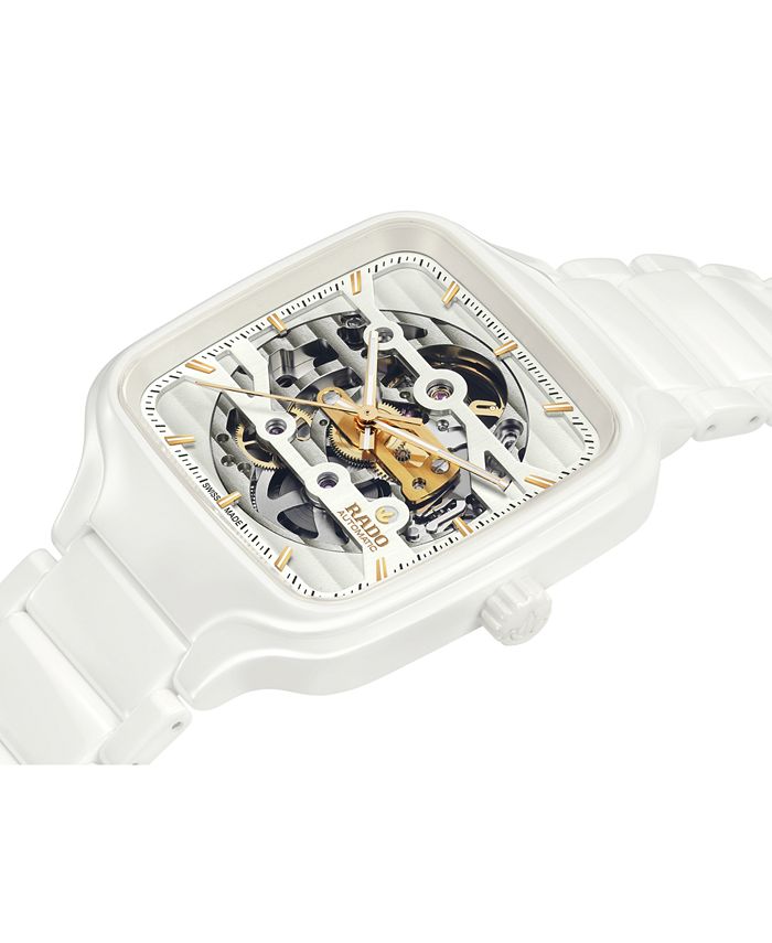 Rado Unisex Swiss Automatic True Square Skeleton White High-Tech ...