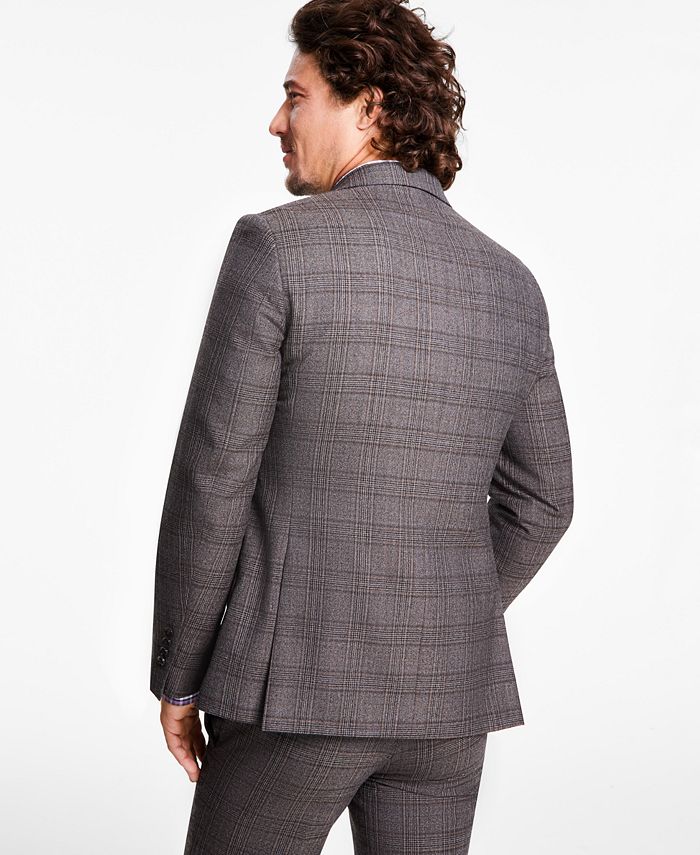 Tallia Men's Slim-Fit Stretch Plaid Suit Jacket - Macy's