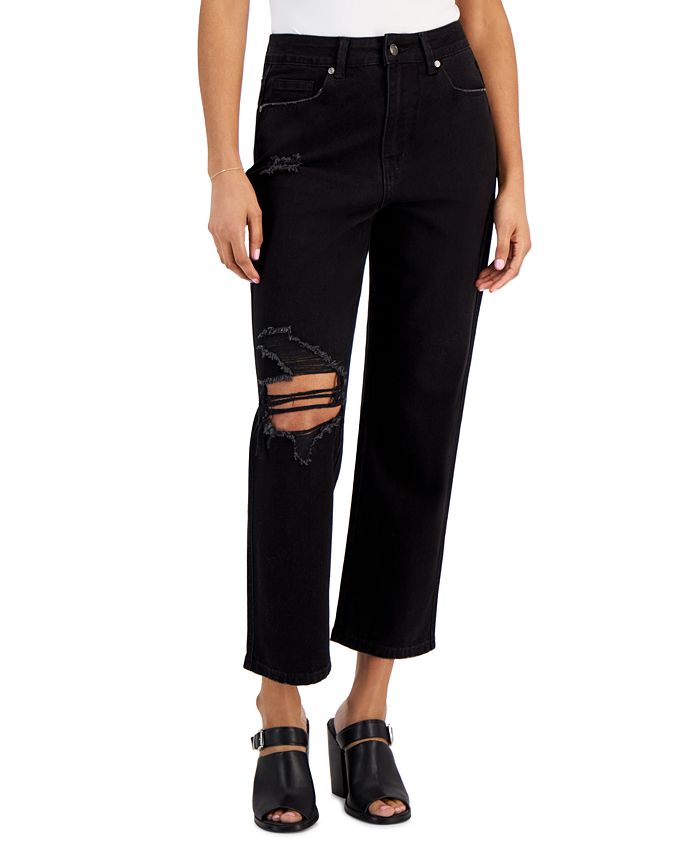 Gogo Jeans Juniors' High-Waist Straight-Leg Dream Jeans - Macy's