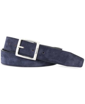 Hugo Boss Men's Rudy Suede Leather Belt - Macy's