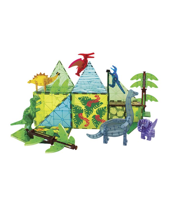 Magna-Tiles® MAGNA-TILES Dino World XL 50-Piece Magnetic Construction ...
