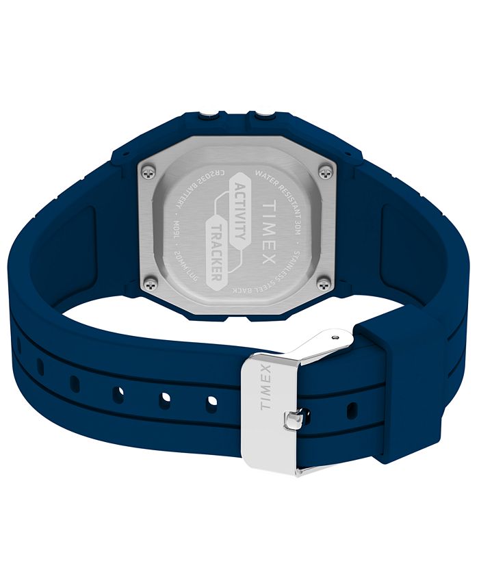 Timex Unisex Digital Ironman Classic Silicone Blue Watch 40mm - Macy's