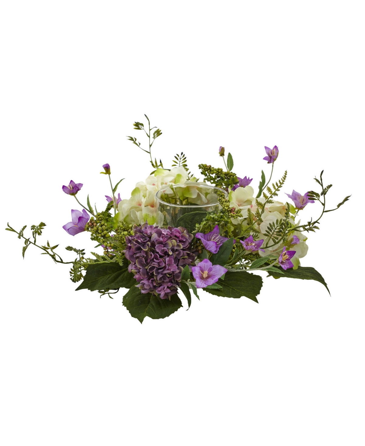 Click here for Nearly Natural Hydrangea Berry Candelabrum - Purpl... prices