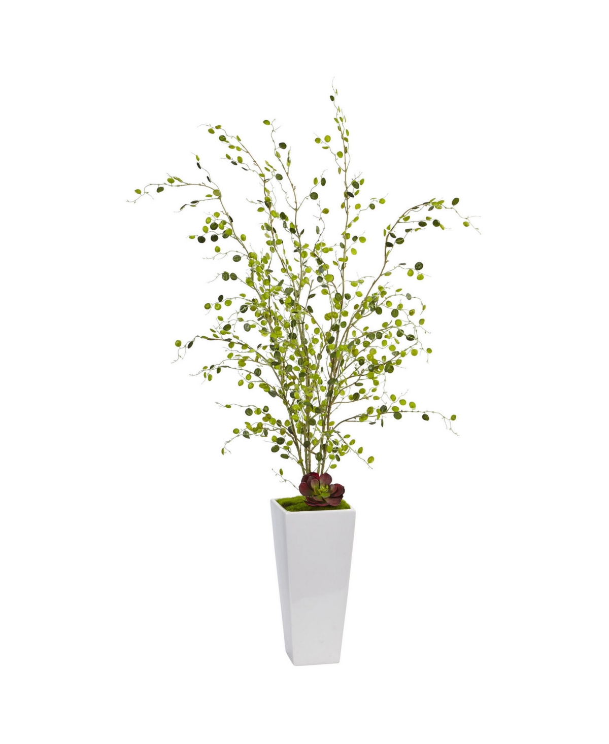 Click here for Nearly Natural Night Willow in White Planter - Gre... prices