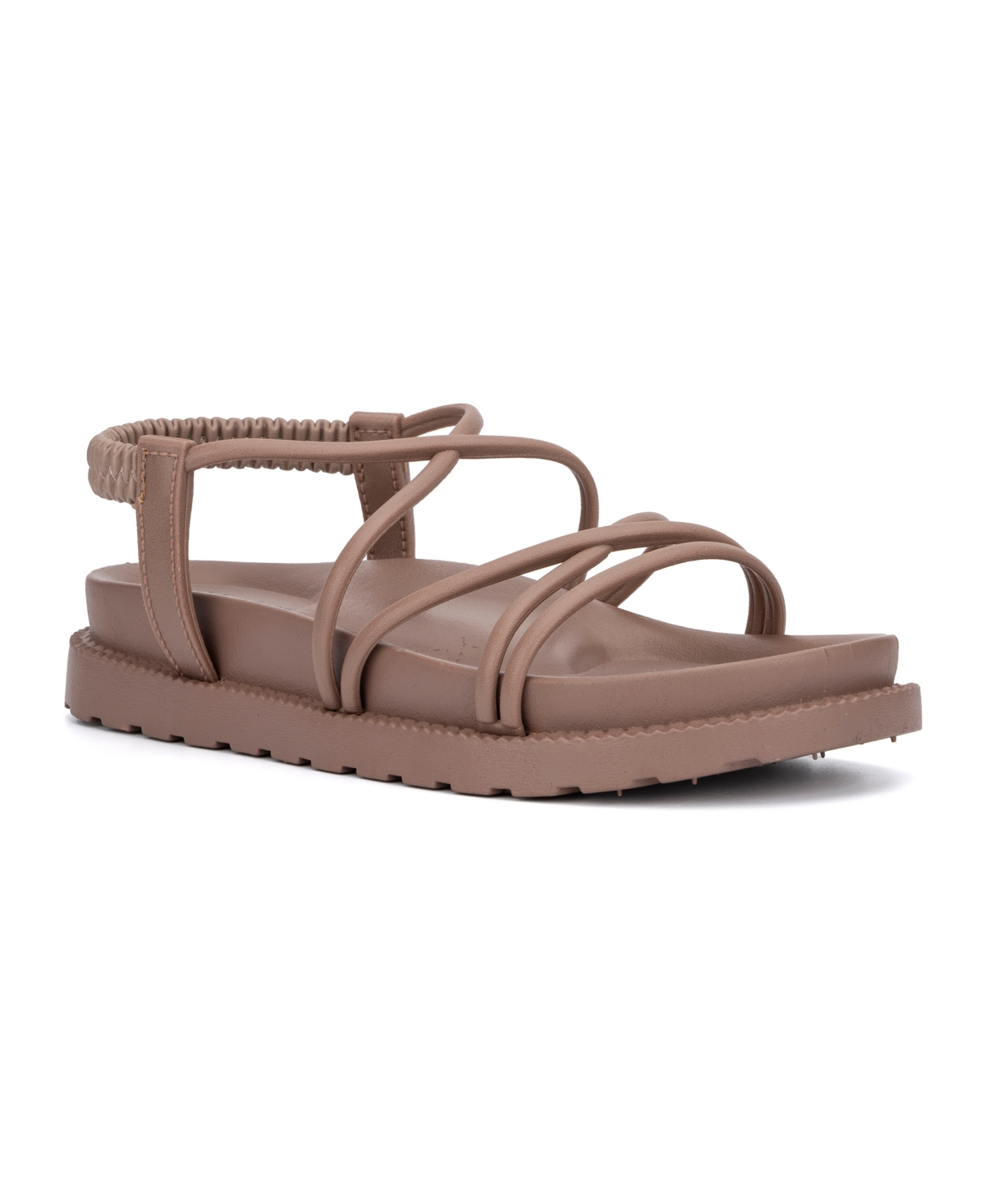 Click here for Olivia Miller Womens Venus Criss-Cross Sandal - Ta... prices