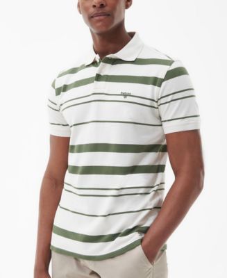 Barbour Men's Halden Tailored Fit Short Sleeve Striped Polo Shirt - Macy's