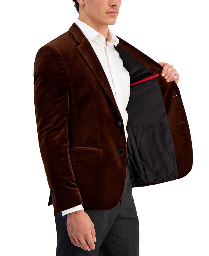 HUGO Men's Modern-Fit Velvet Dinner Jacket - Macy's