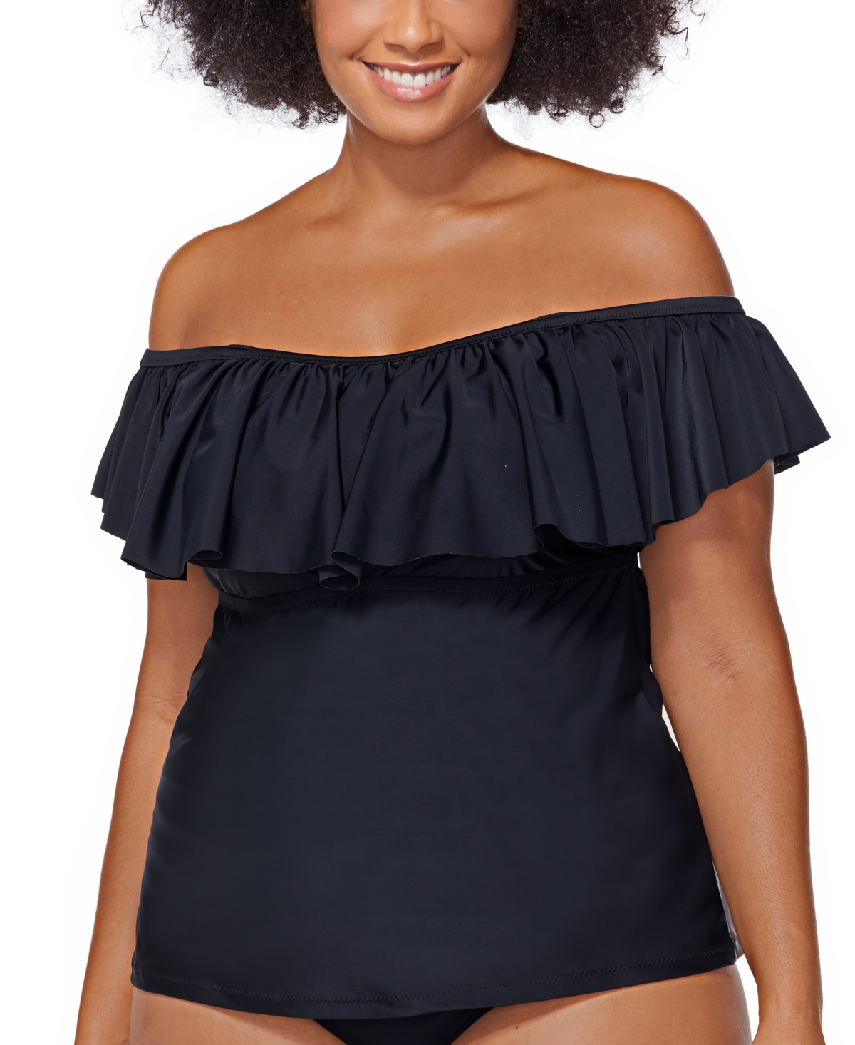 Raisins Curve Trendy Plus Size Tortuga Flounce Tankini Top Women's ... Raisins Curve Trendy Plus Size Tortuga Flounce Tankini Top Women's ...