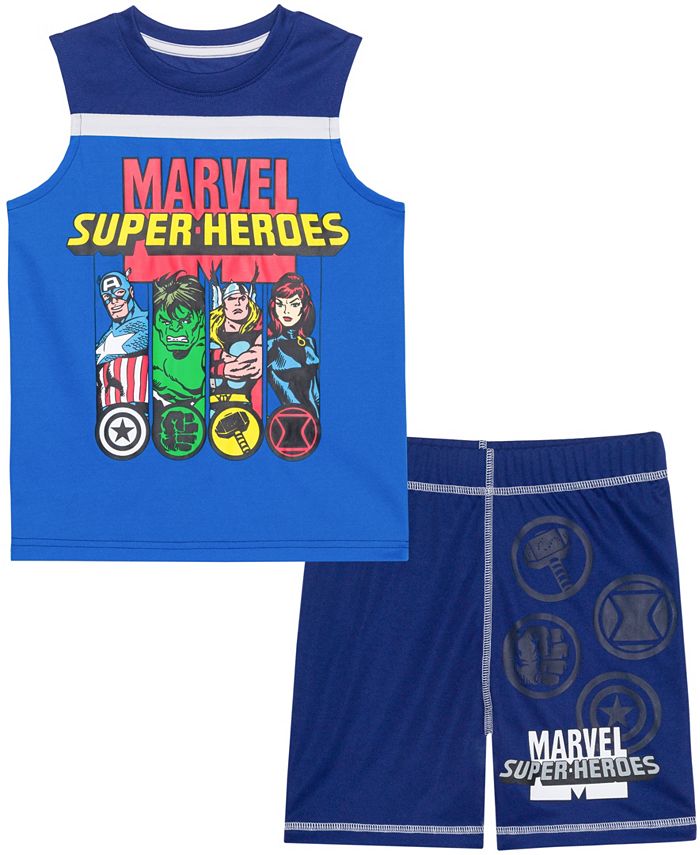 Marvel Little Boys Hero's Tank Active Set - Macy's