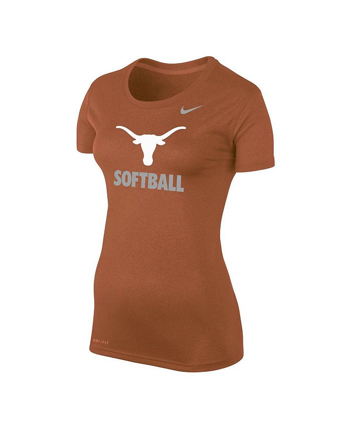 Nike Women's Texas Orange Texas Longhorns Softball Performance T-shirt ...