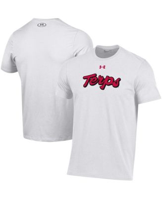 Men's Under Armour White Maryland Terrapins Script T-shirt - Macy's