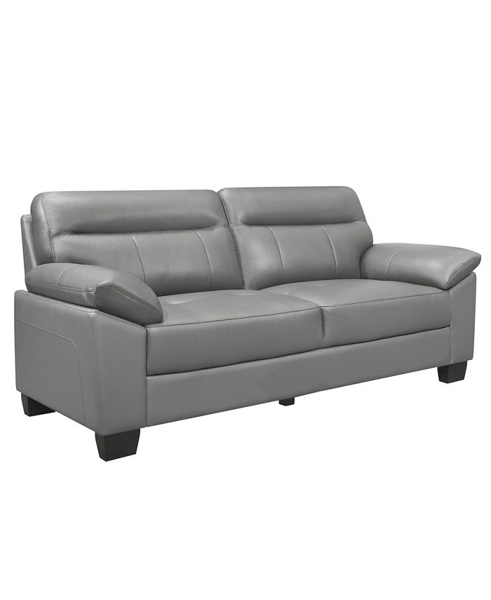 Homelegance White Label Croydon 81" Leather Sofa - Macy's