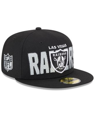 Men's New Era Black Las Vegas Raiders 2023 NFL Draft 59FIFTY Fitted Hat ...