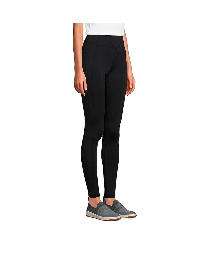 Lands' End Women's Petite Active High Rise Compression Slimming Pocket ...