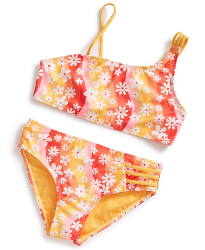 Breaking Waves Big Girls Floral River Tankini 2-Pc - Macy's